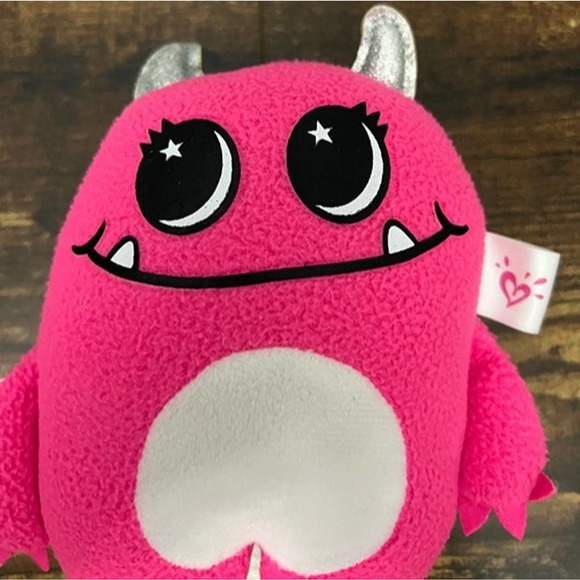 Justice | Toys | Justice Pink Monster With Silver Horns Plush | Poshmark